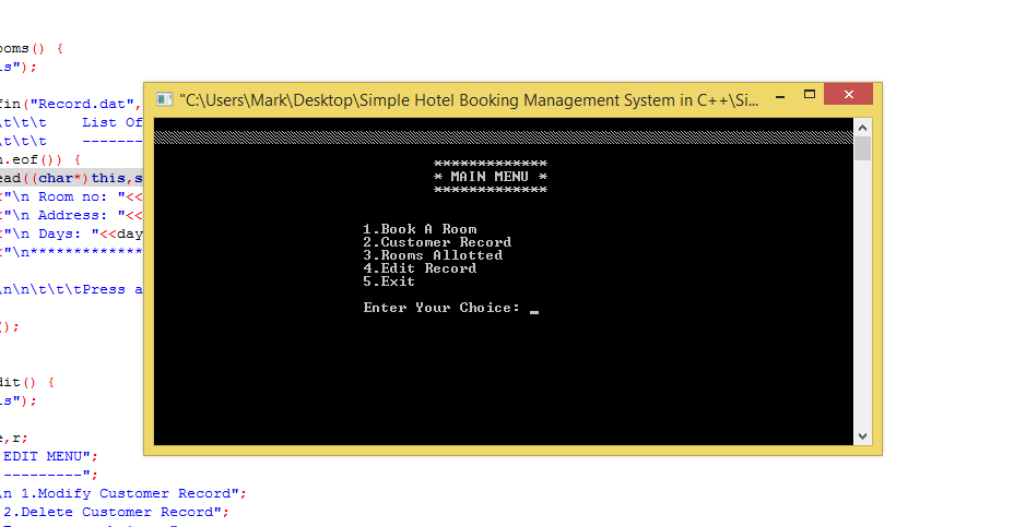 Simple Hotel Booking Management System In C Free Source Code Sourcecodester